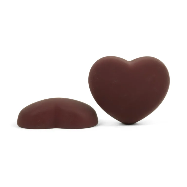 Resin Matt Heart Cabochon -Dark red - Beazu