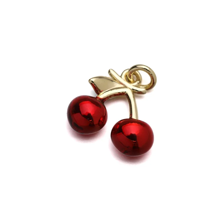 14 K Gold Plated Charm Cherry 3D - Beazu