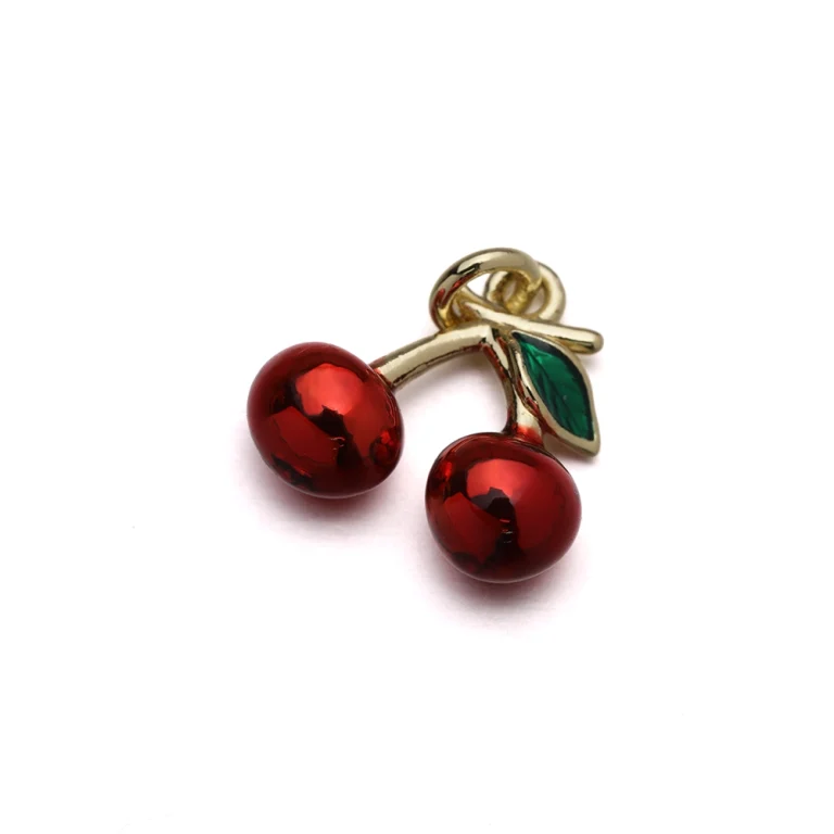 14 K Gold Plated Charm Cherry 3D - Beazu
