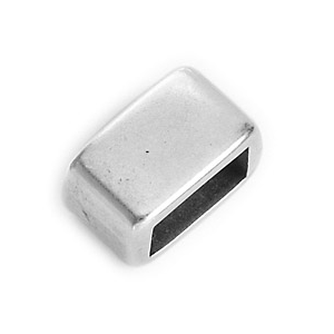 Bead, Slider 8 x 14mm (Hole 10 x 5mm) - Antique Silver - Beazu